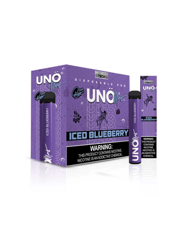 Iced Blueberry UNO MAS Disposable (Box of 10) - Vape Uno US